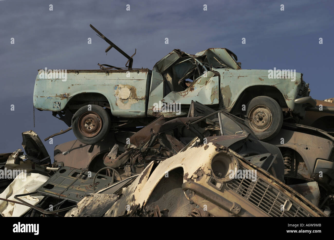 Stock photo of a car dump with wrecked cars Stock Photo - Alamy