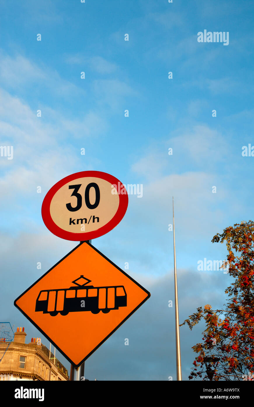 Tram Sign in Dublin, Ireland Stock Photo - Alamy
