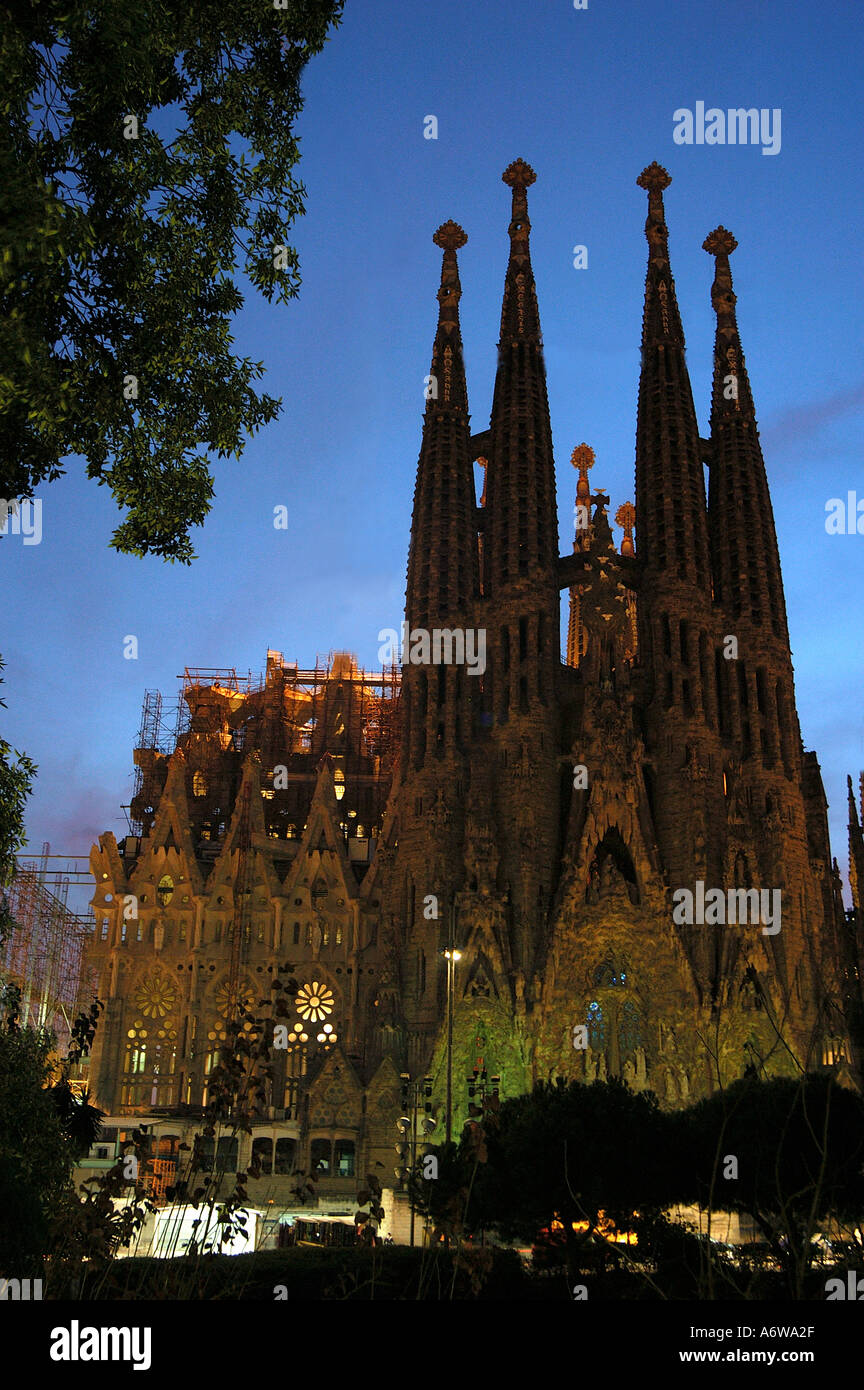 Guadi s sagrada familia cathedral Barcelona Catalonia Spain Stock Photo ...