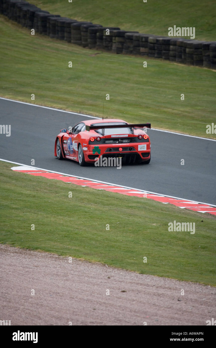 Rear view of a Ferrari 430 GT3 at Oulton Park GT Racing during May 2007 ...