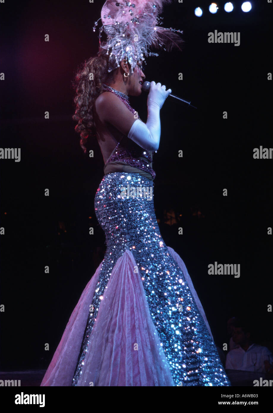 Singer at The Tropicana Cabaret Havana Cuba Stock Photo - Alamy