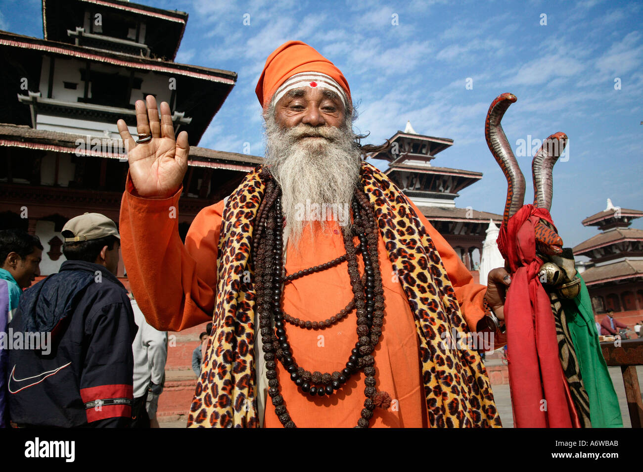A sadu at Kathmandu s double square Stock Photo - Alamy