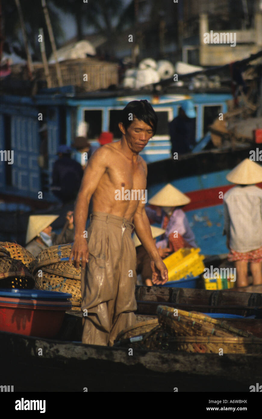 Man, Fish Market, Hoi An, Vietnam Stock Photo - Alamy