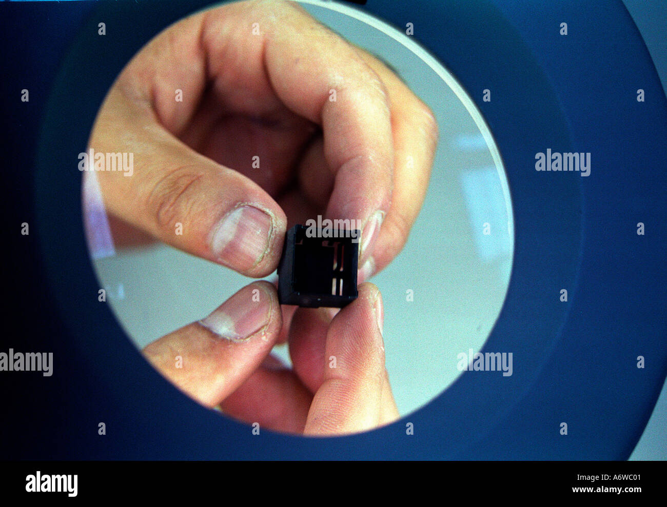 Final quality control process in production of small plastic somethings ...