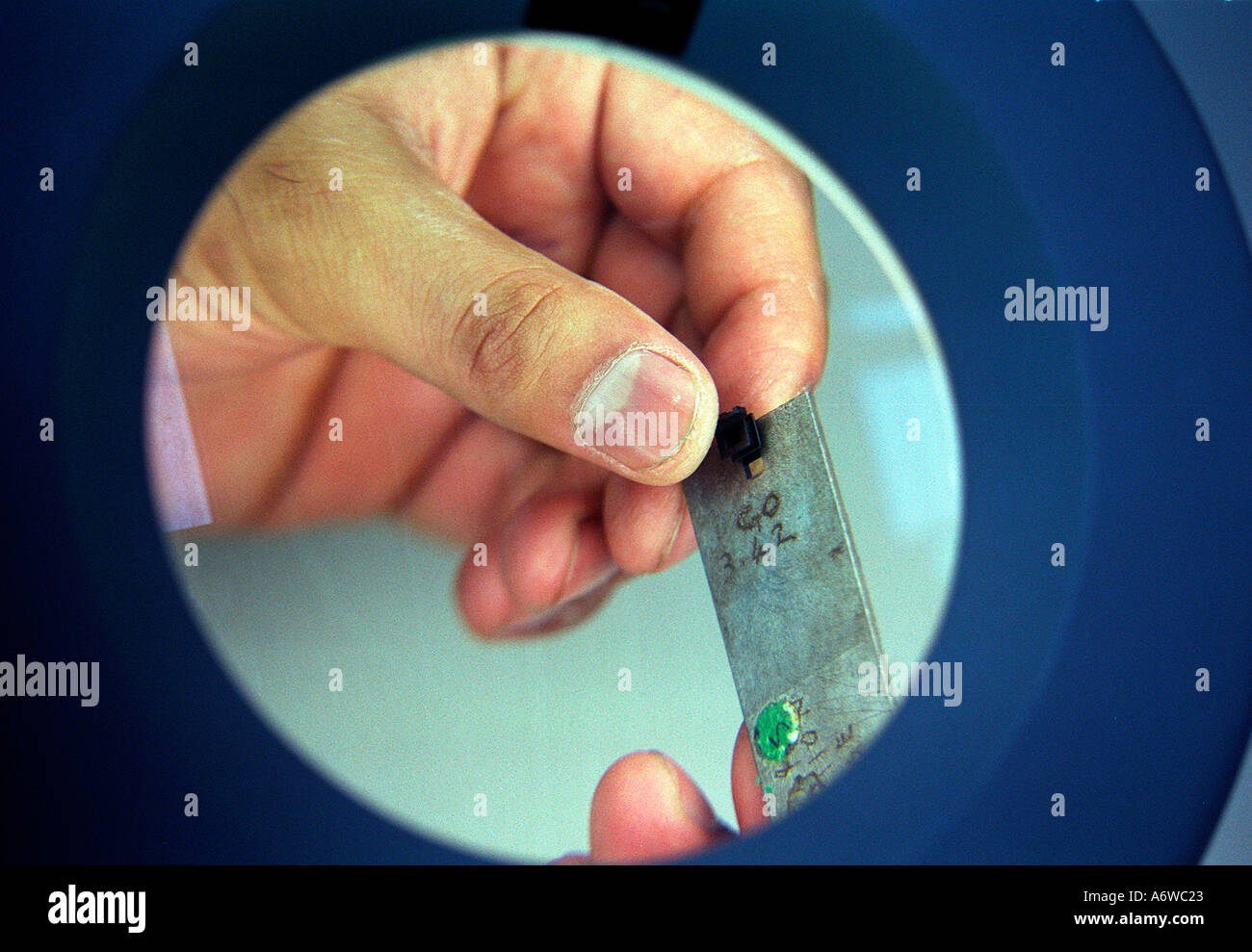 Final quality control process in production of small plastic somethings ...