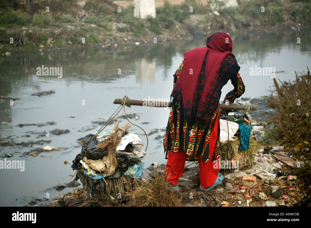 Nepal water pollution waste hi-res stock photography and images - Alamy