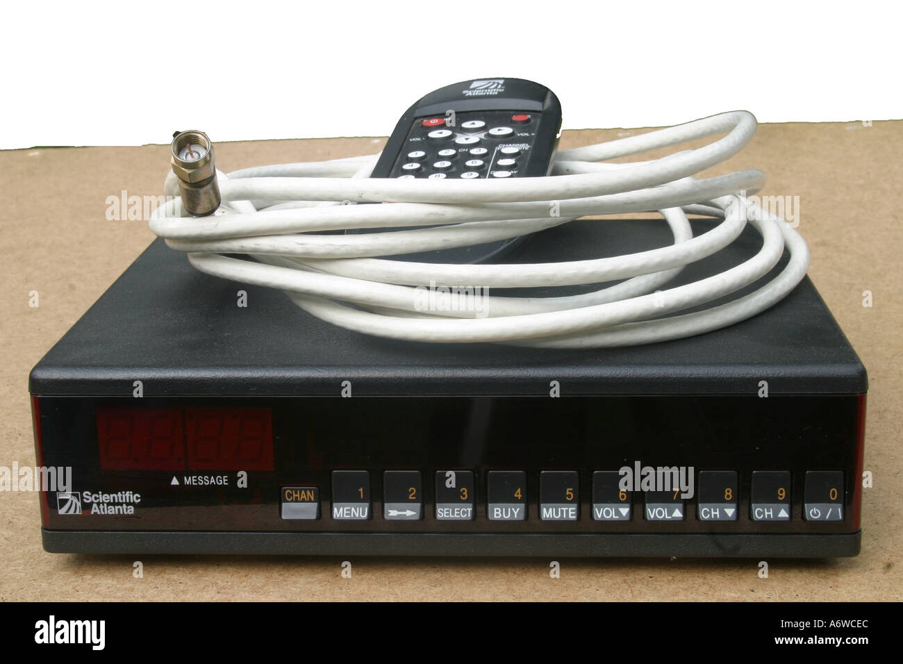 Television digibox Scientific Atlantic CATV Converter Stock Photo - Alamy