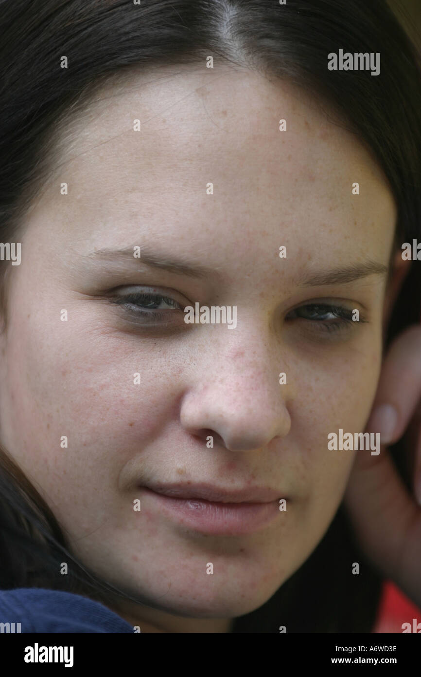 Student Kate 22 resting in the garden during the summer vacation Stock ...