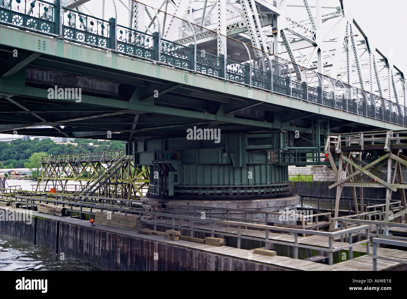 Bridge pivot mechanism Stock Photo - Alamy