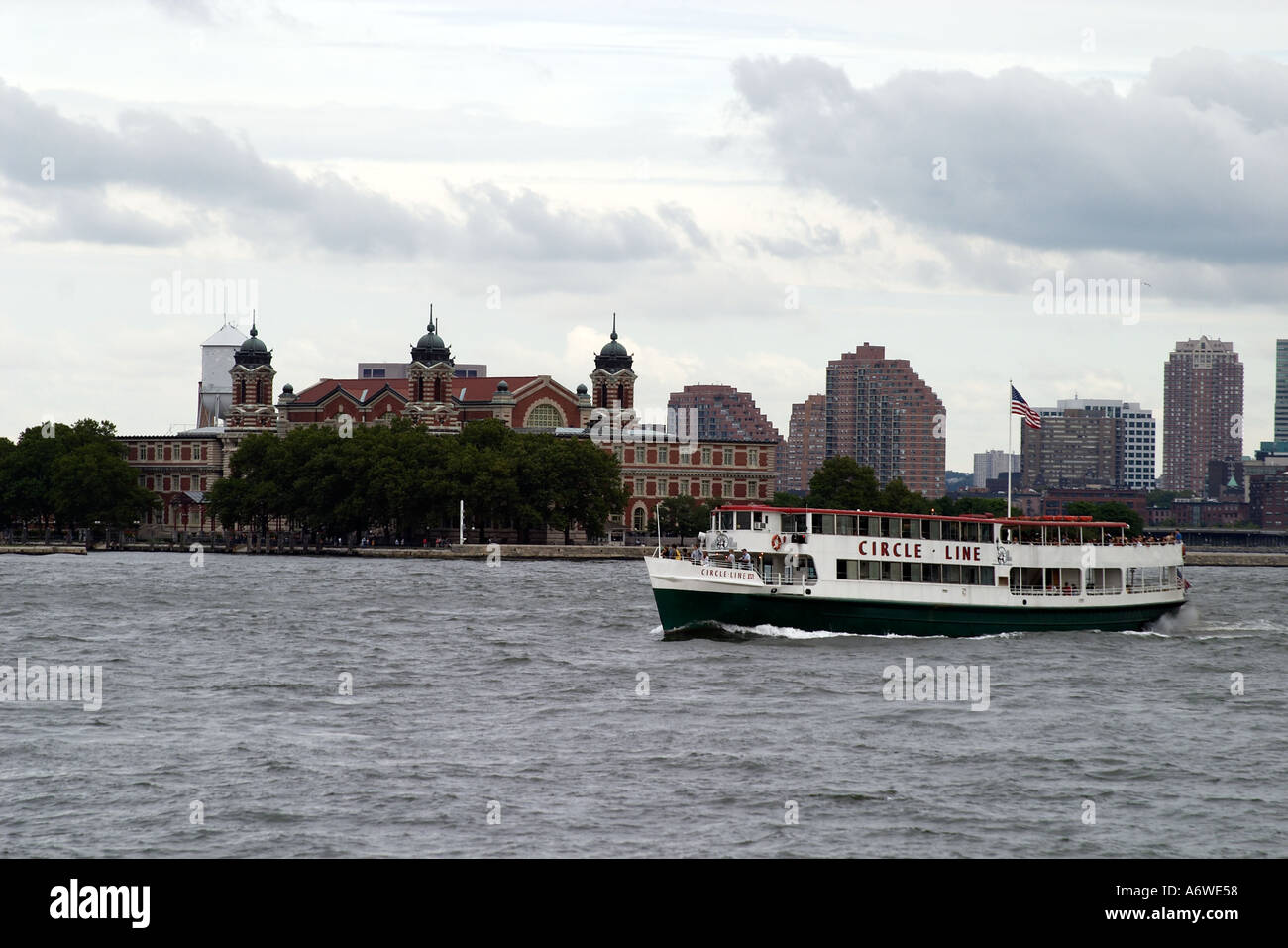 Ellis island in front hi-res stock photography and images - Alamy