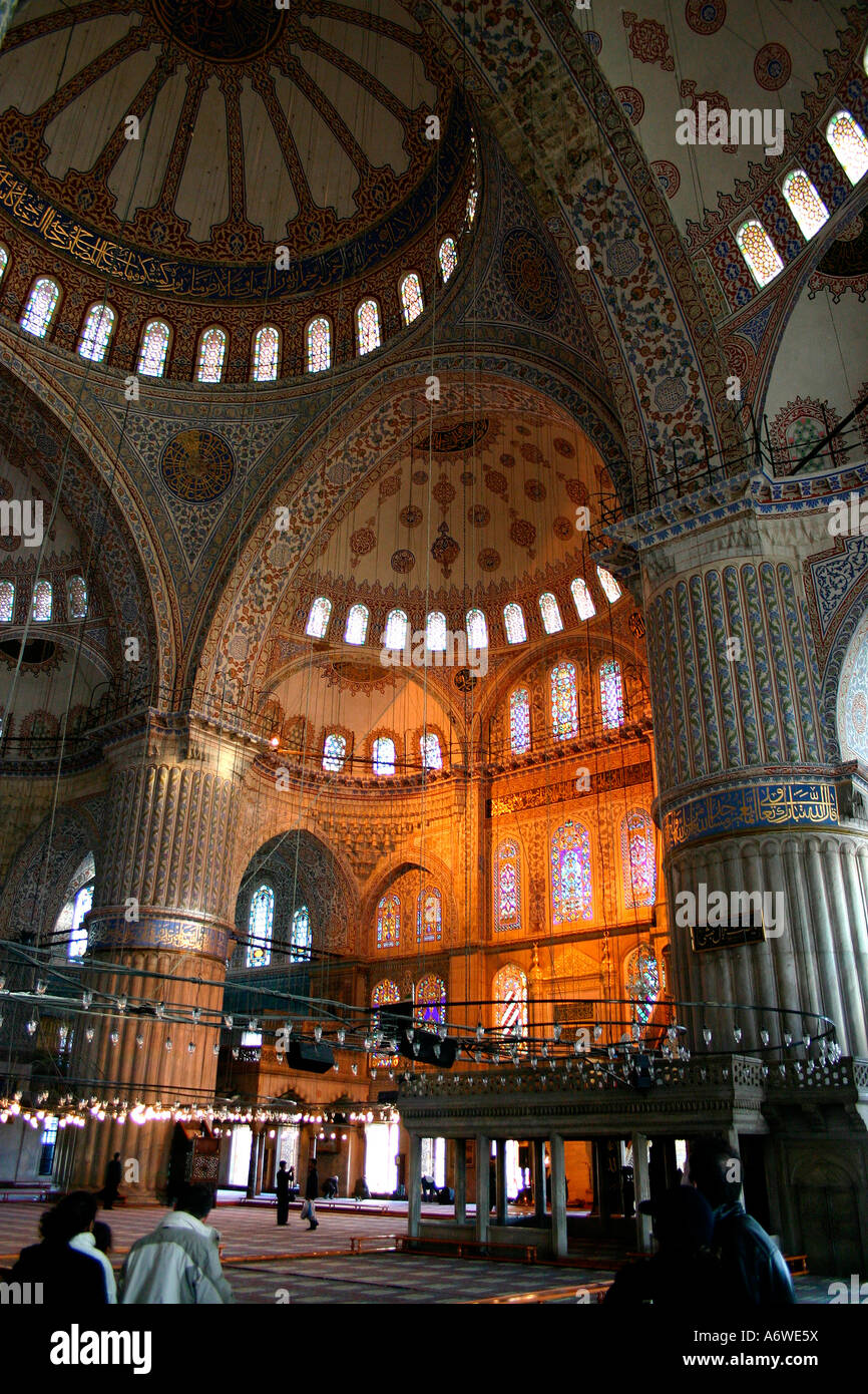 Inside the Blue Mosque in Istanbul, Turkey Stock Photo - Alamy
