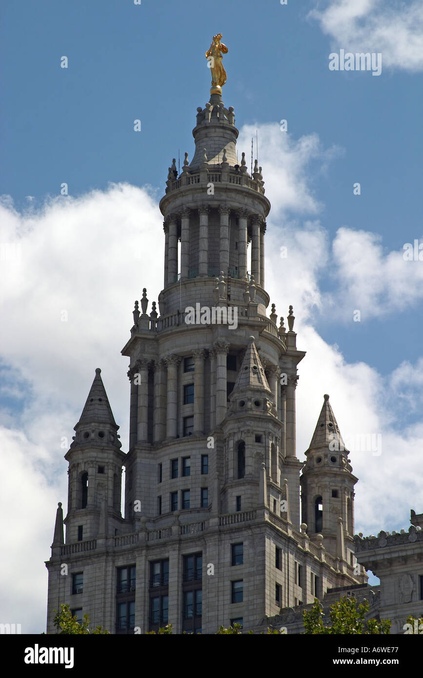 Spire of the Municipal Building in New York City Stock Photo - Alamy