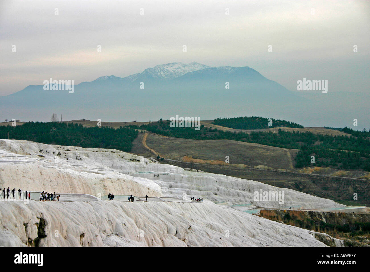 The white calcium cliffs of Pamukkale, Turkey Stock Photo - Alamy