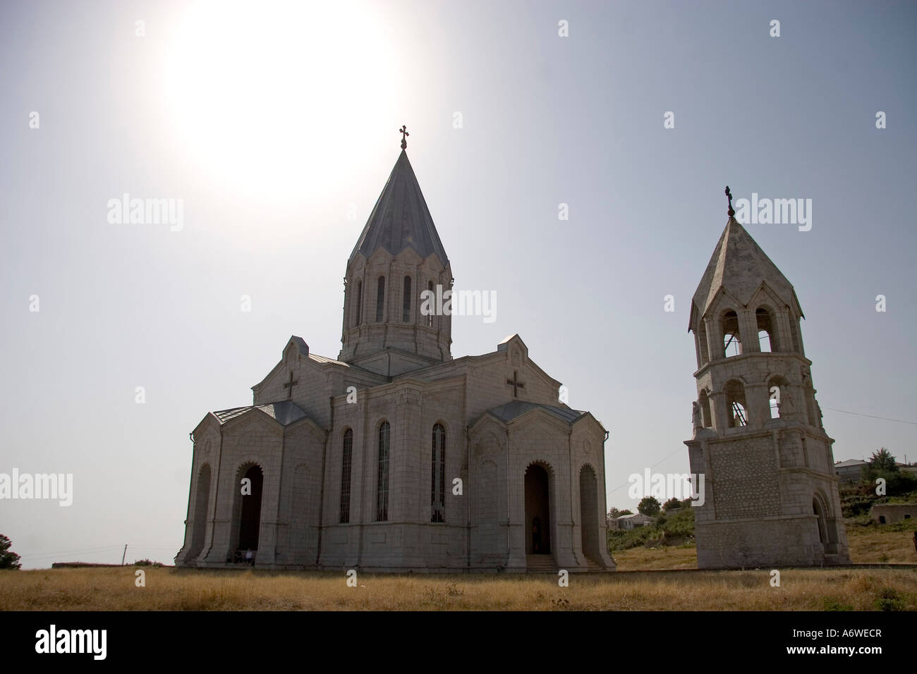 The restored Ghazanchetsots Cathedral in Shushi, Nagorno-Karabakh Stock ...