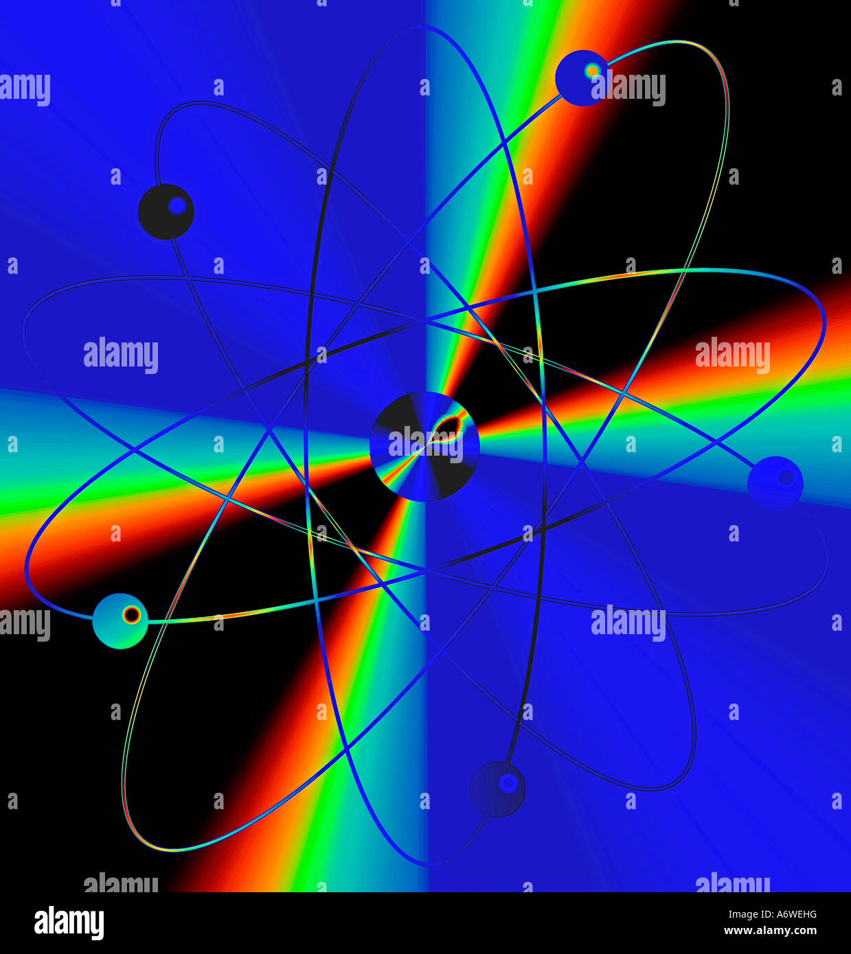abstract view of the scientific atomic symbol Stock Photo - Alamy