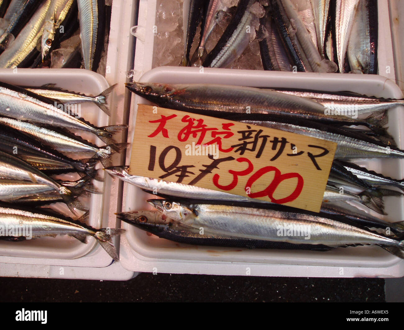 Fish in a Japanese fish market Japan Stock Photo - Alamy