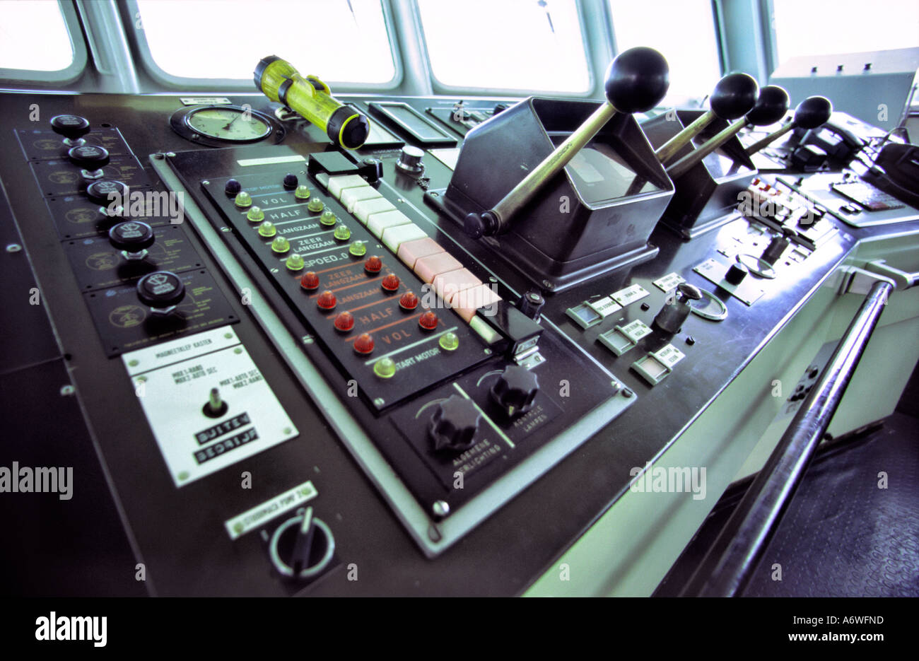Bridge of a Dutch marine /navy vessel Stock Photo - Alamy