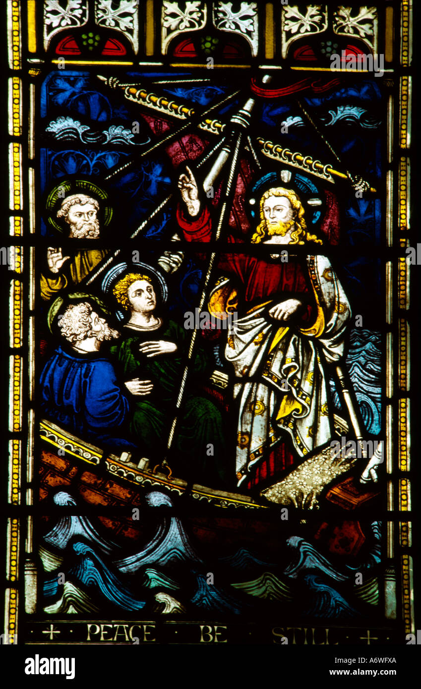 Christ Calming The Waves Memorial Window 1878 St Peters Parish Church ...