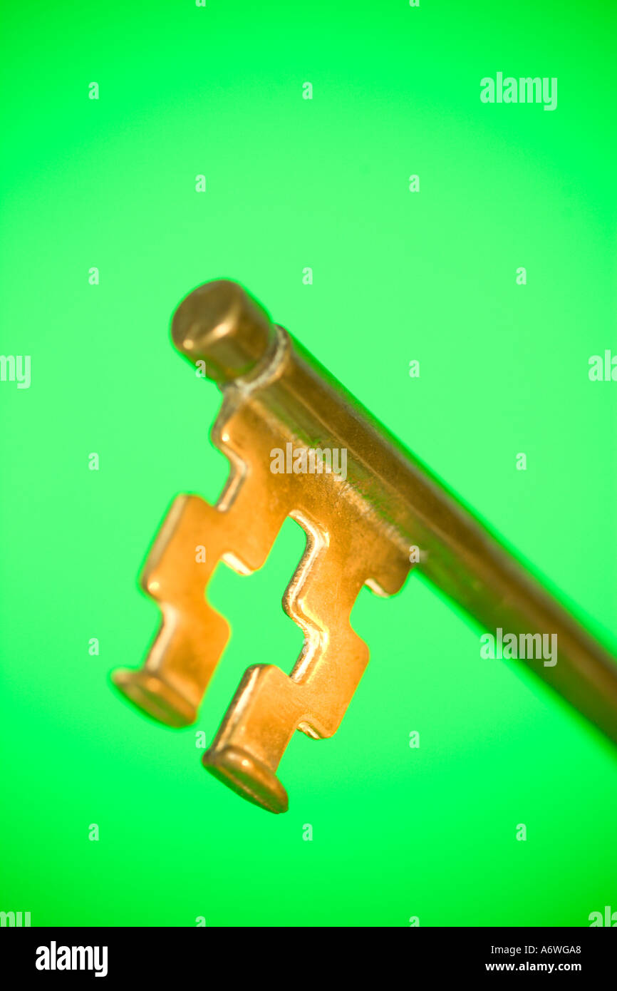 Old Brass Key Stock Photo - Alamy