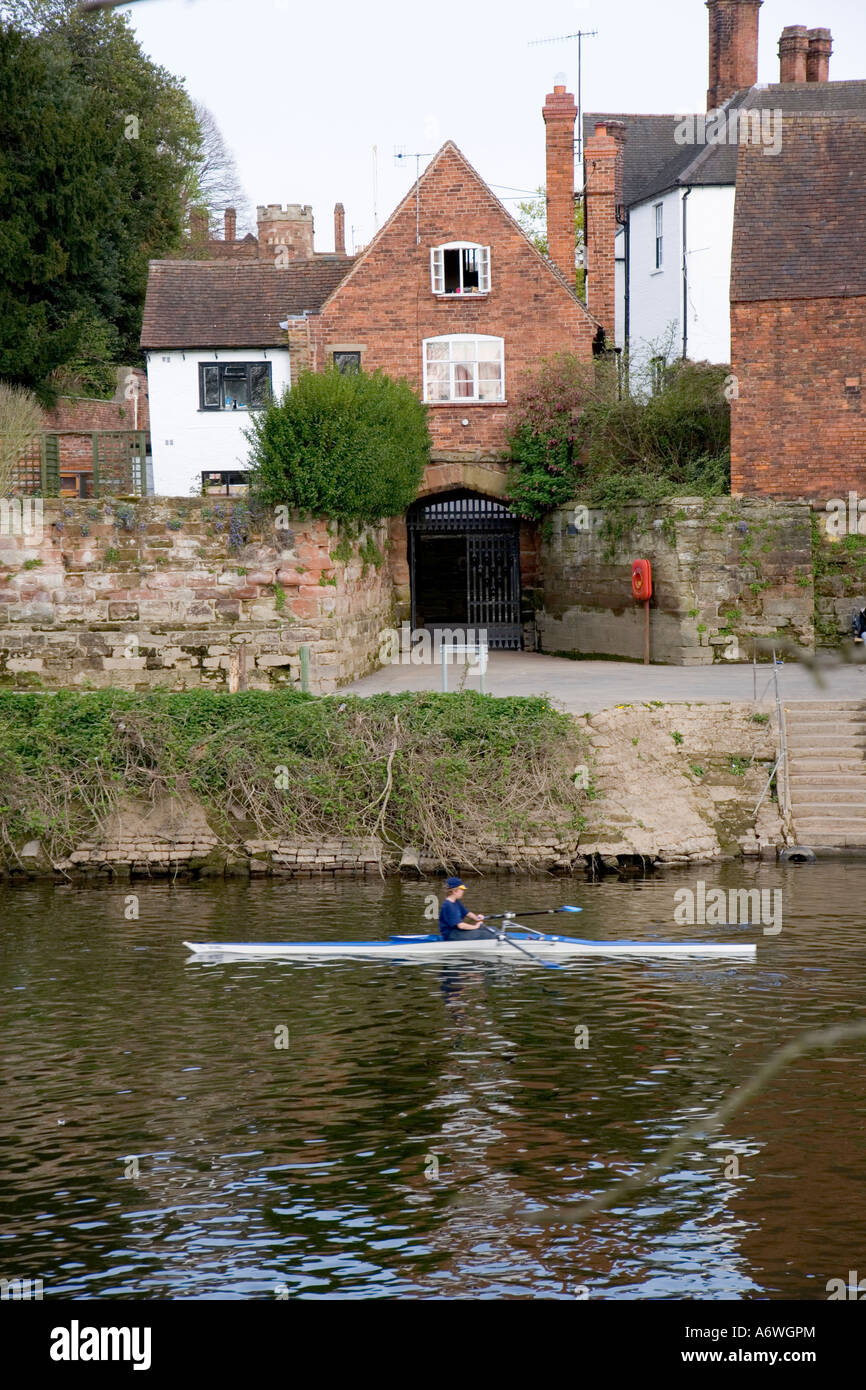 Rowing practice, By the, Cathedral, On the, River Severn, Worcester ...