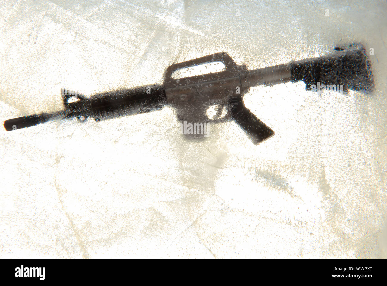 Frozen AR-15 Toy Rifle Stock Photo - Alamy