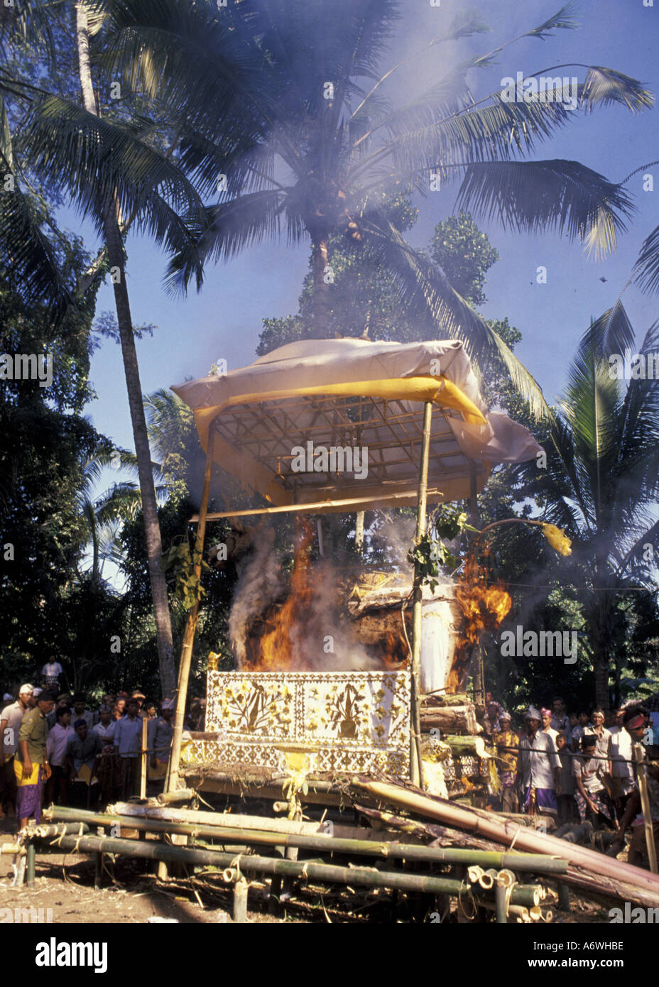 Asia, Indonesia, Bali. Traditional Hindu cremation ceremony Stock Photo ...