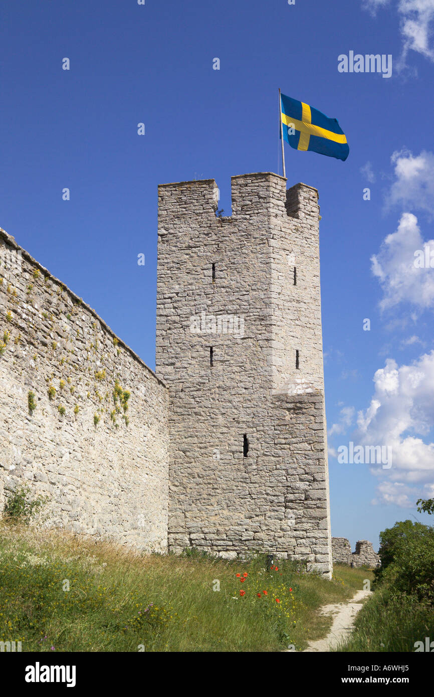 Walls and Towers of the Town of Visby Gotland Sweden Stock Photo - Alamy