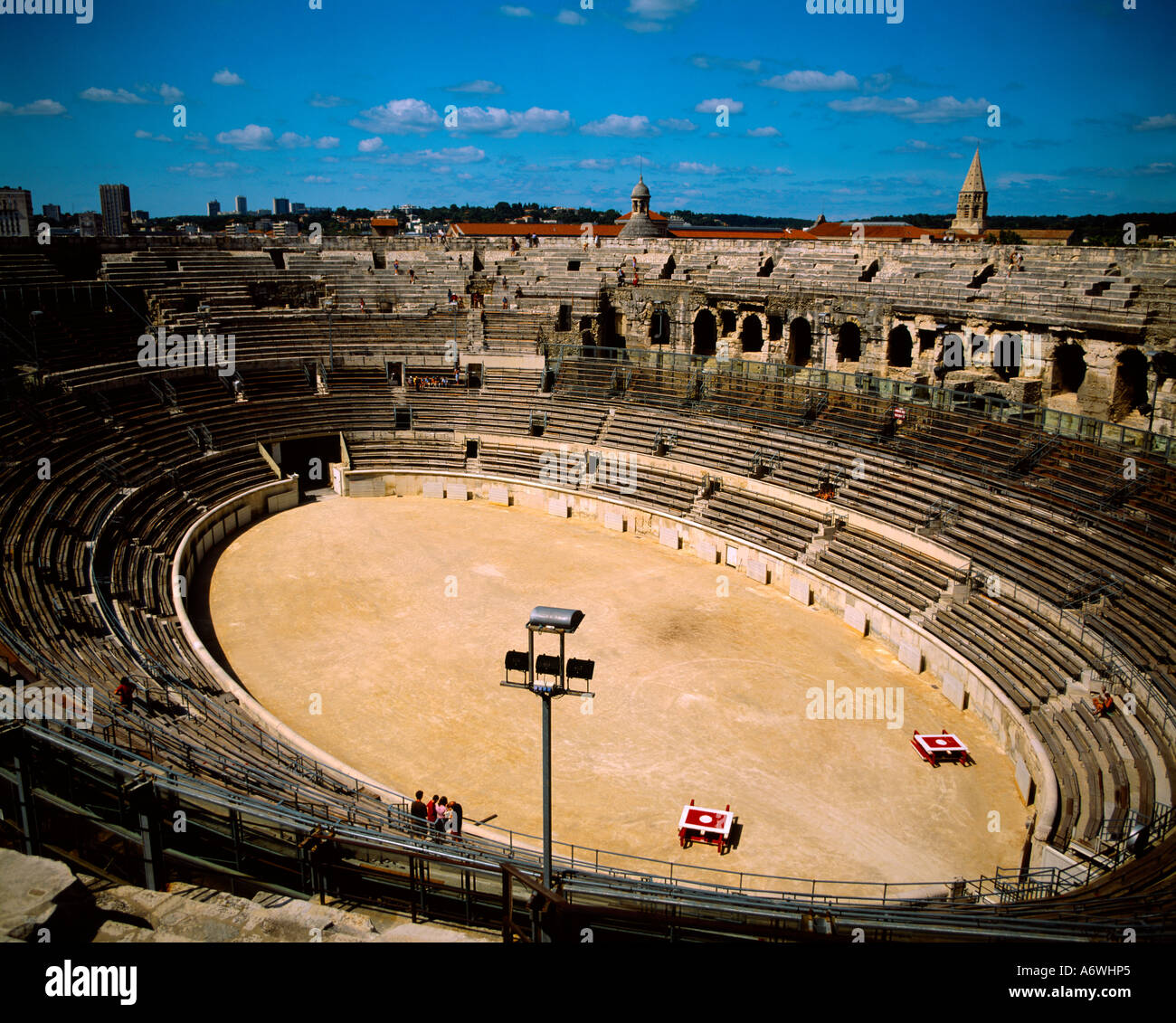 Nimes Provence France Roman Amphitheatre - Arenes 1st-2nd Century Stock ...