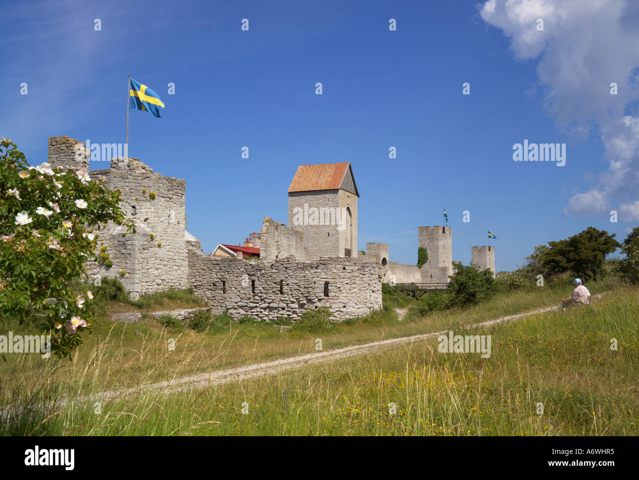 Walls and Towers of the Town of Visby Gotland Sweden Stock Photo - Alamy
