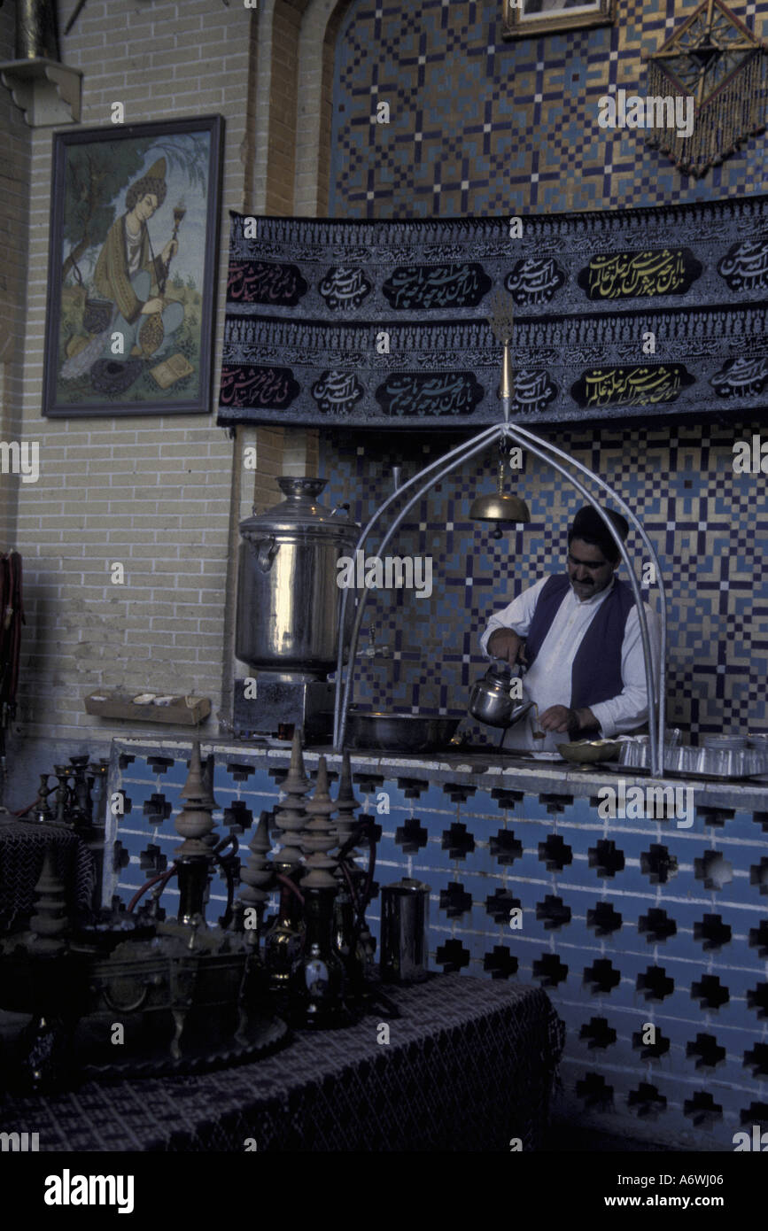 Iran, Isfahan. Tea house in the Abbasi Hotel Stock Photo - Alamy