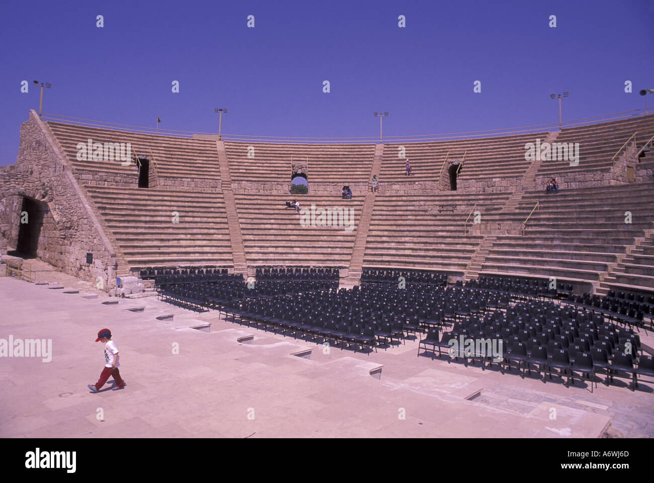 Middle East, Israel, Caesarea. Roman theater Stock Photo - Alamy