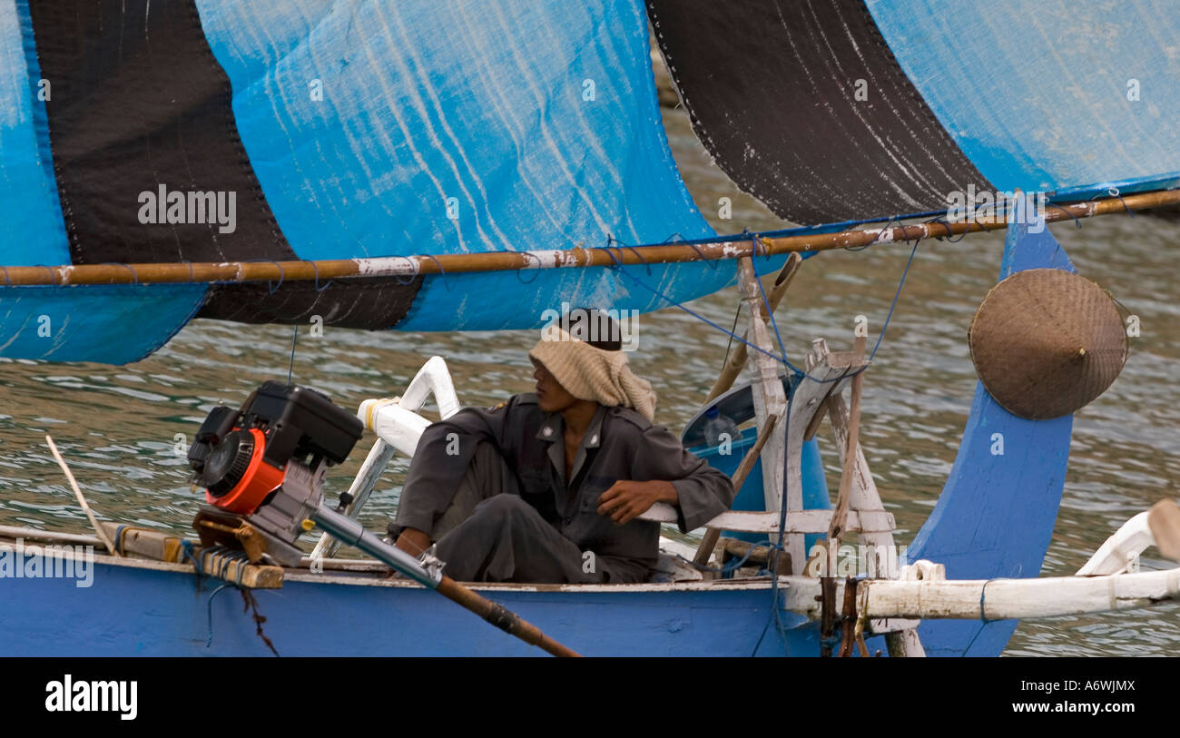 fisherman on boat Stock Photo - Alamy