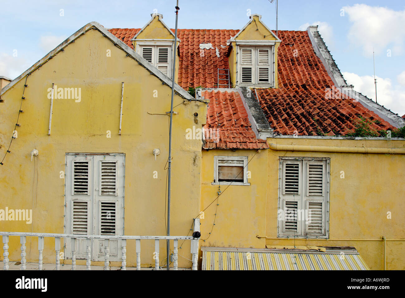 Old house at Otrobanda-side of Willemstad, Curacao, NA close to the bus ...