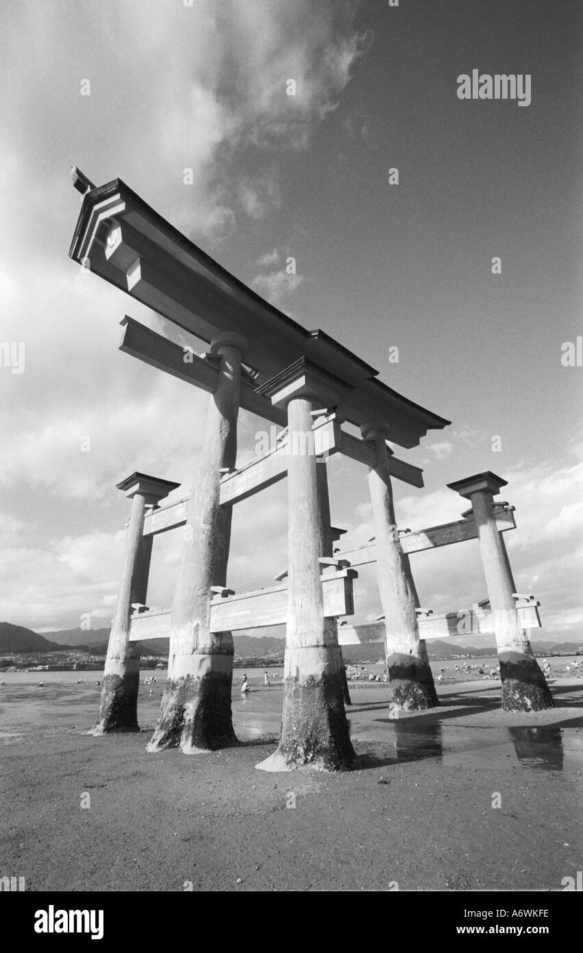 Asia, Japan, Miyajima. The Torri Gate Stock Photo - Alamy