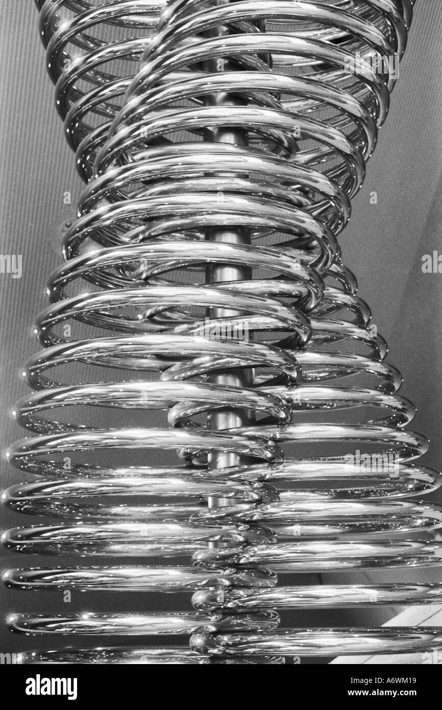 Asia, Japan, Tokyo. Coiled pipe, Tepco Energy Museum, Shibuyaku Stock ...