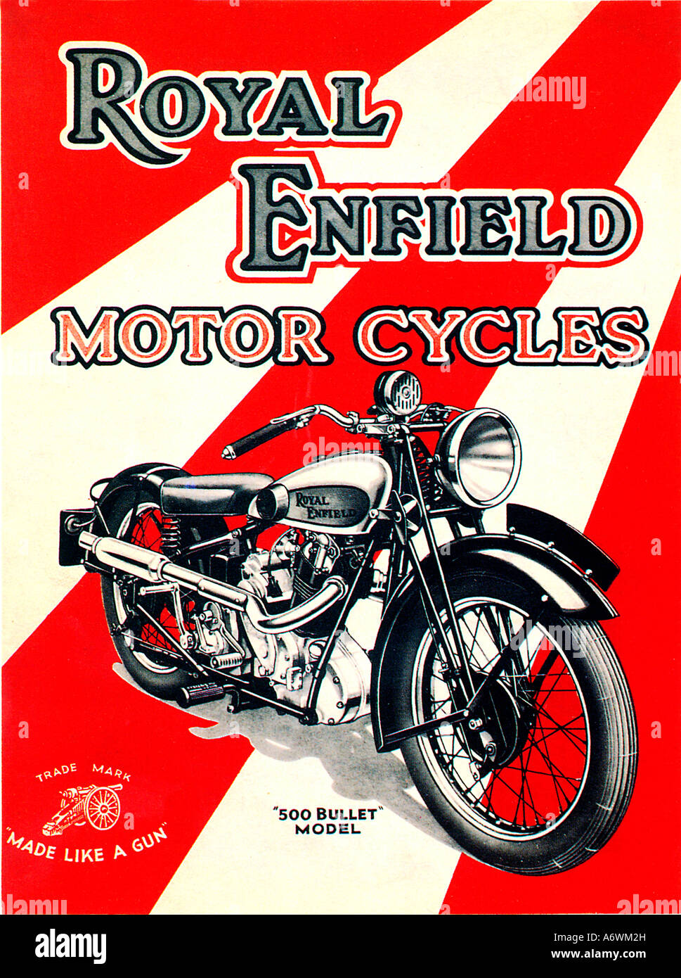 Royal Enfield 1933 advert for he popular English motorcycle featuring the 500 Bullet Model Made ...