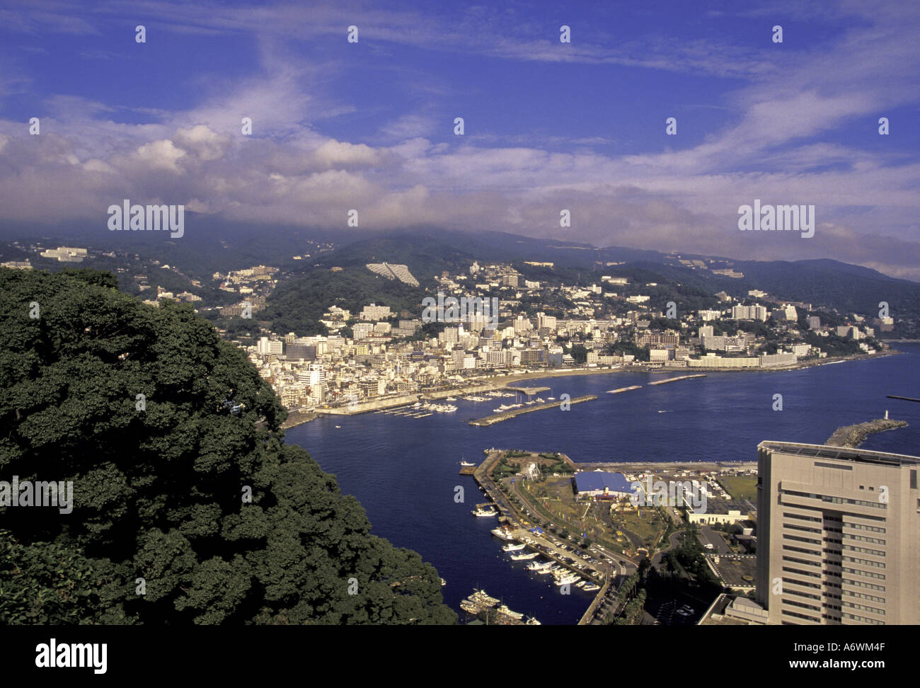 Asia, Japan, Honshu, Atami, Izu, Hanto Peninsula, Morning view of ...