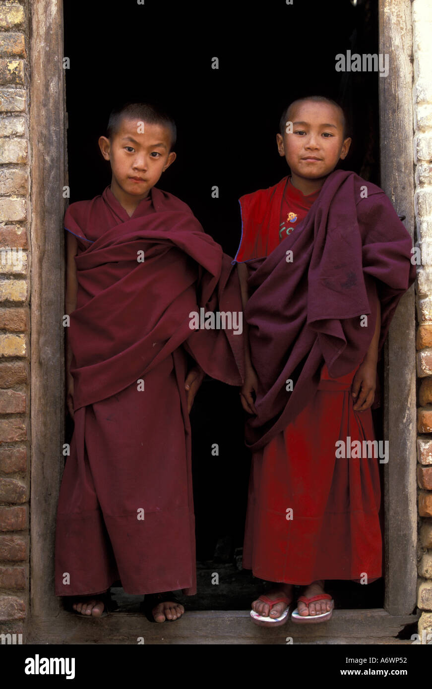 Asia, Nepal, Kathmandu. Buddhist Monks Stock Photo - Alamy