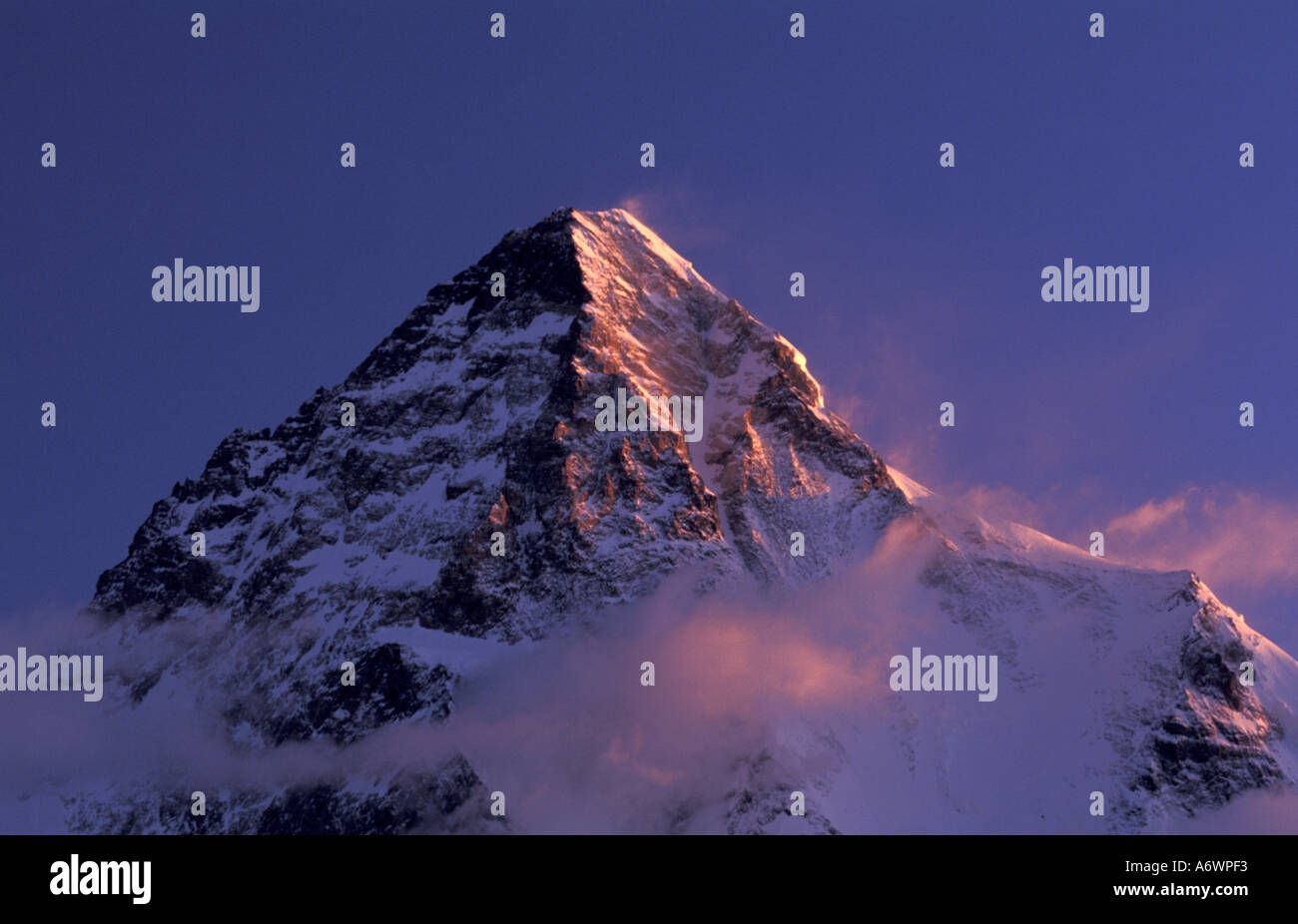 Pakistan, Kashmir, Himalayas, Great Karakoram Range, K2 Peak, 28,250 ...
