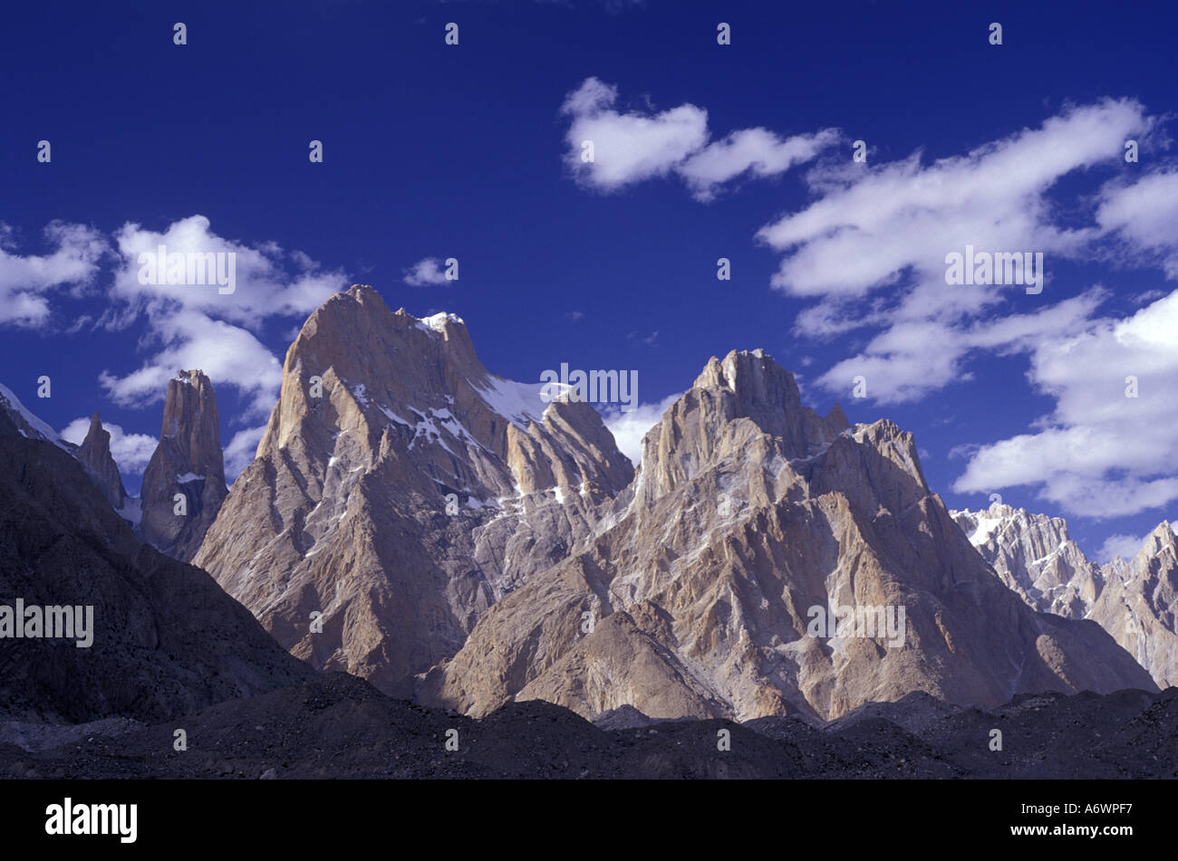 Pakistan, Baltoro Muztagh Range, Trango Group Stock Photo - Alamy