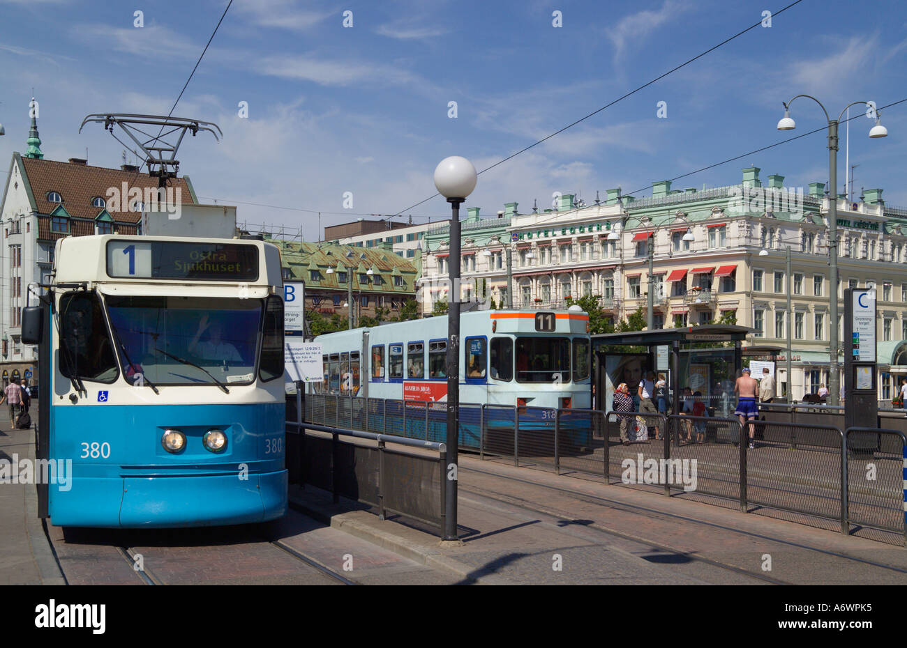 City Trams Gothenburg Sweden Stock Photo - Alamy
