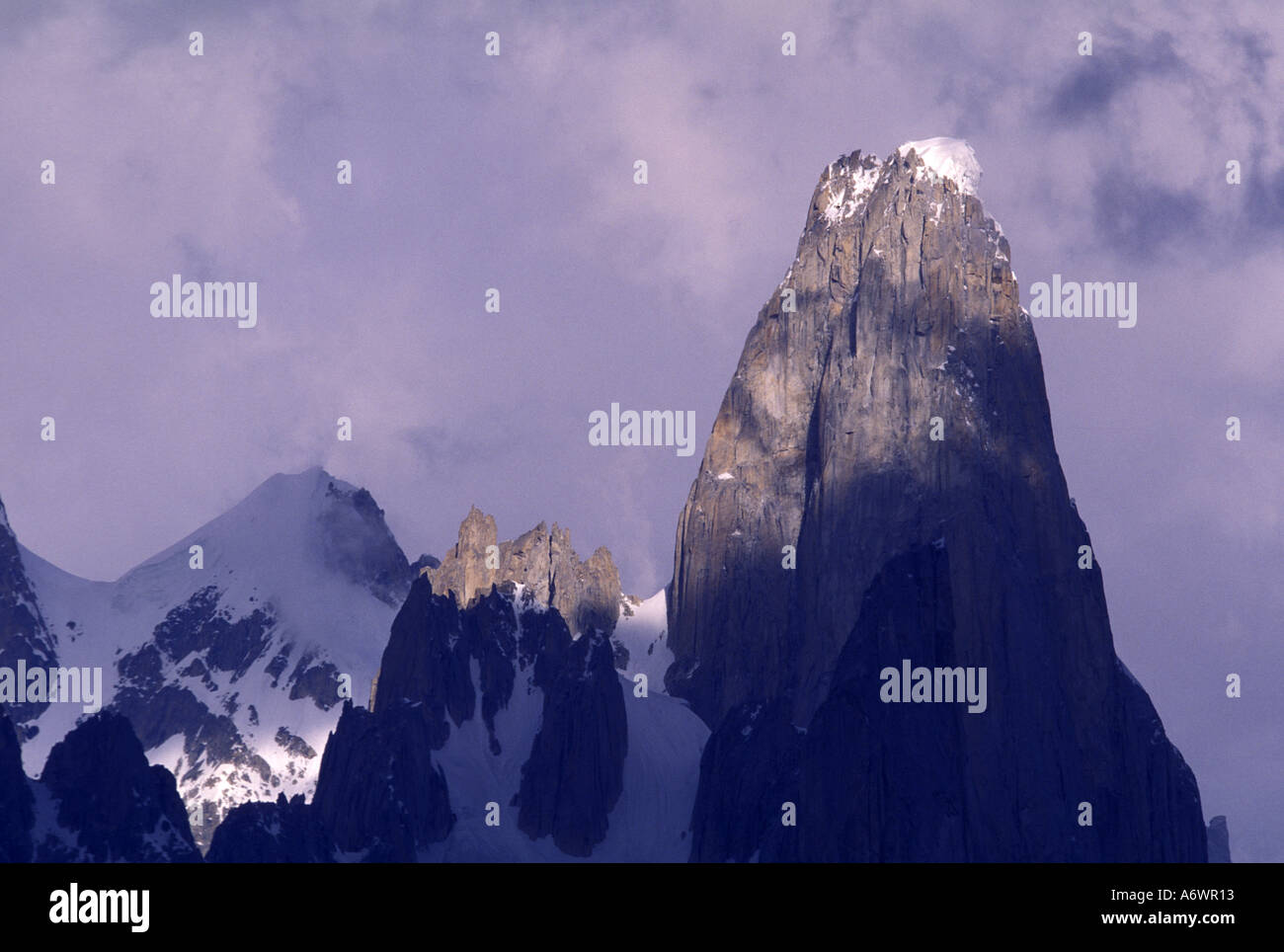 Pakistan, Baltoro Muztagh Range. Uli Biaho Spire Stock Photo - Alamy