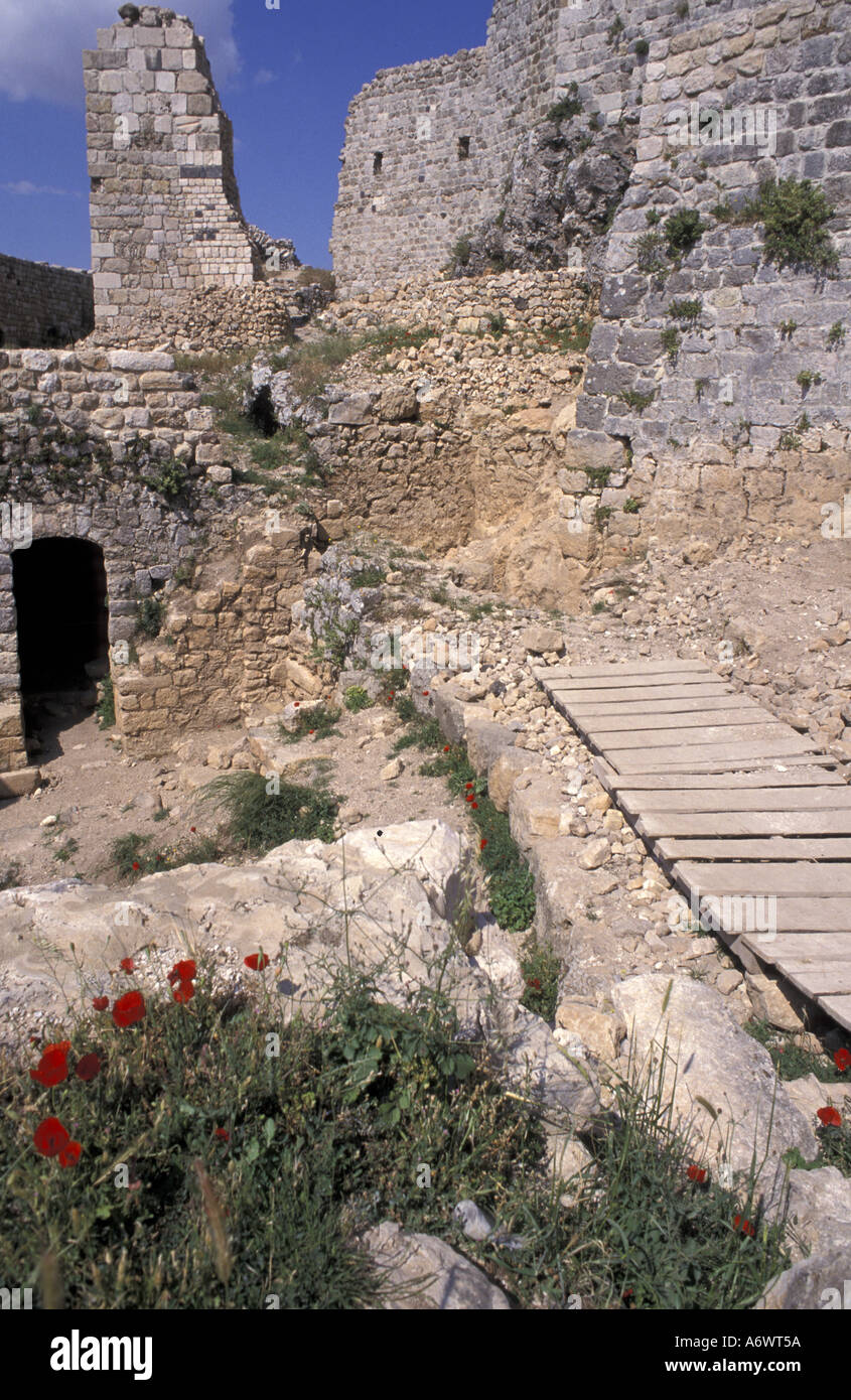 Syria, Masyaf Headquarters Castle of Islamic Ismaeli Sect Stock Photo ...