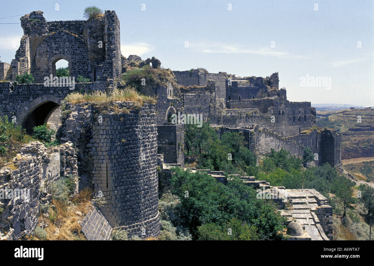 Syria, Marqab Castle, Crusaders castle located on the Mediterranean Sea ...