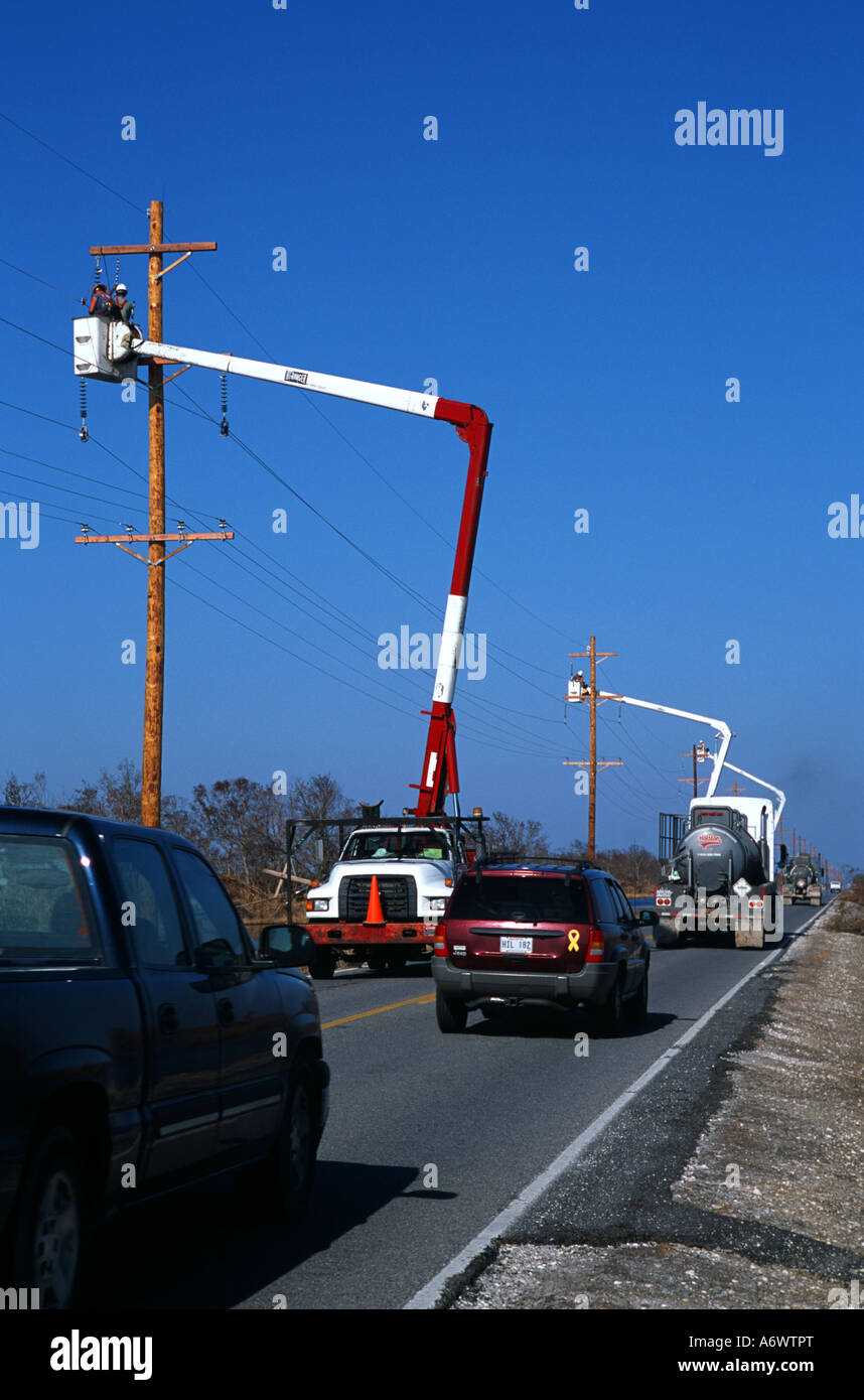 Following Hurricane Rita's devastating surge in 2005, line crews with ...