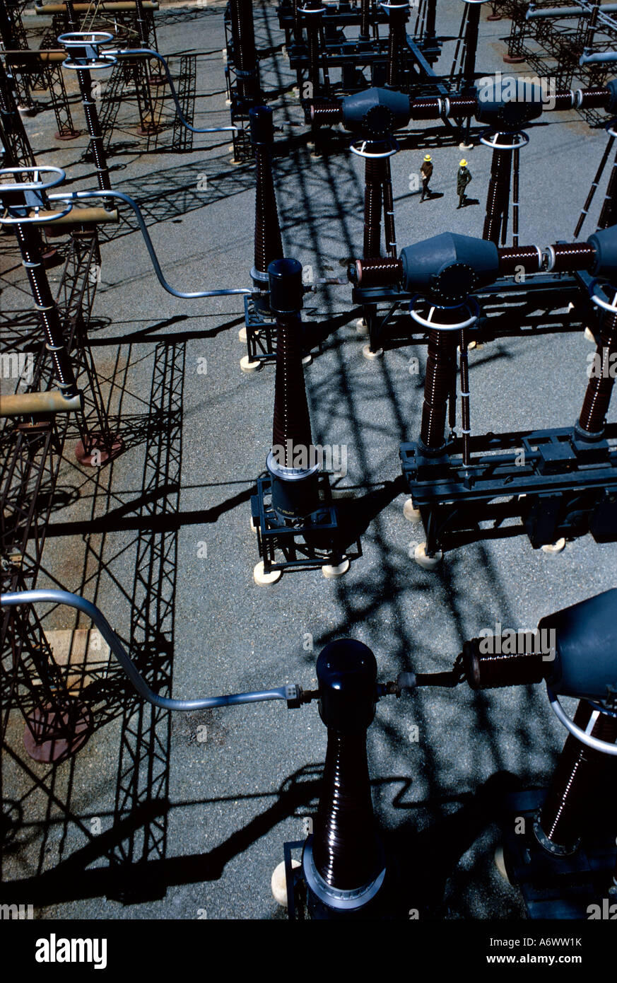 A high voltage substation in Virginia is part of a transmission and ...