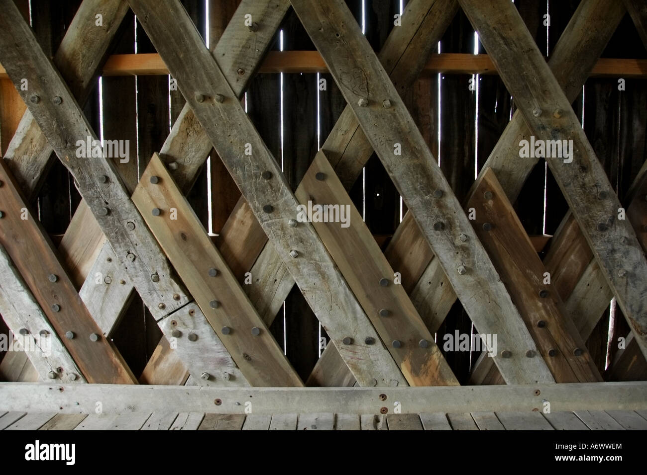 Detail of covered bridge, Goddard, Kentucky USA Stock Photo - Alamy
