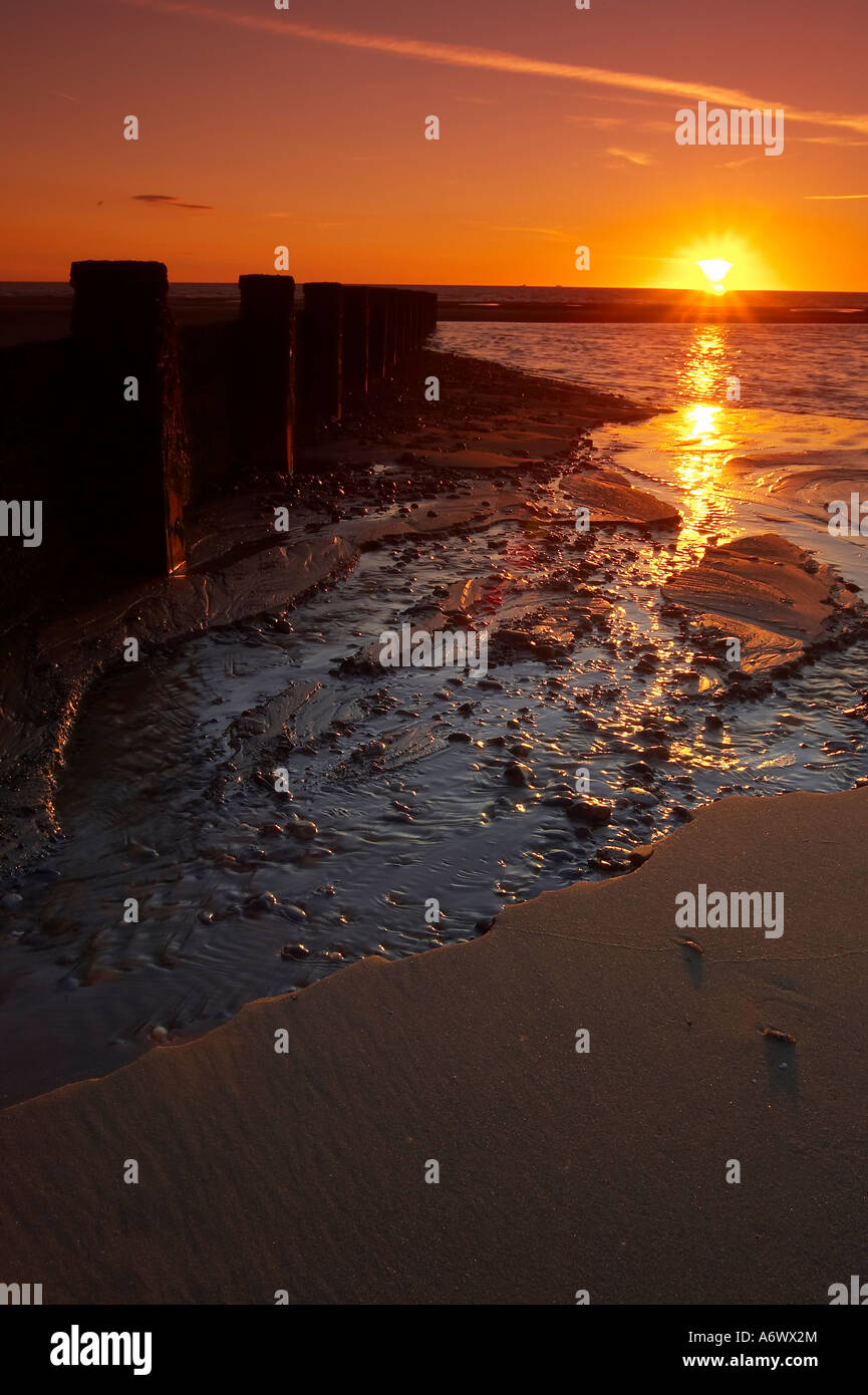 Morecambe bay at sunset Stock Photo - Alamy