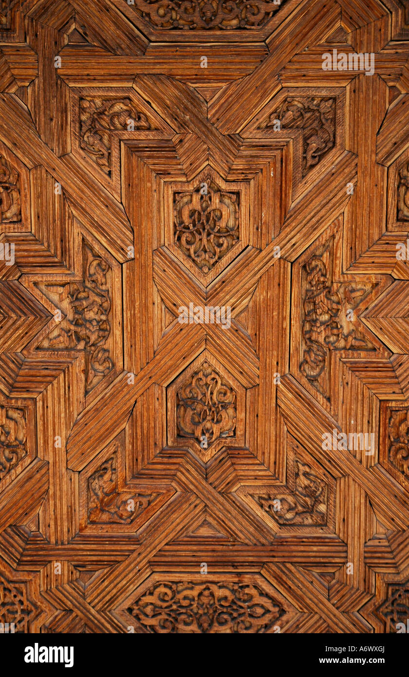 Intricate islamic woodwork, Alhambra, Spain Stock Photo - Alamy