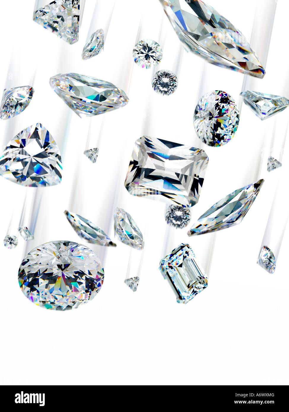 diamonds falling down Stock Photo - Alamy